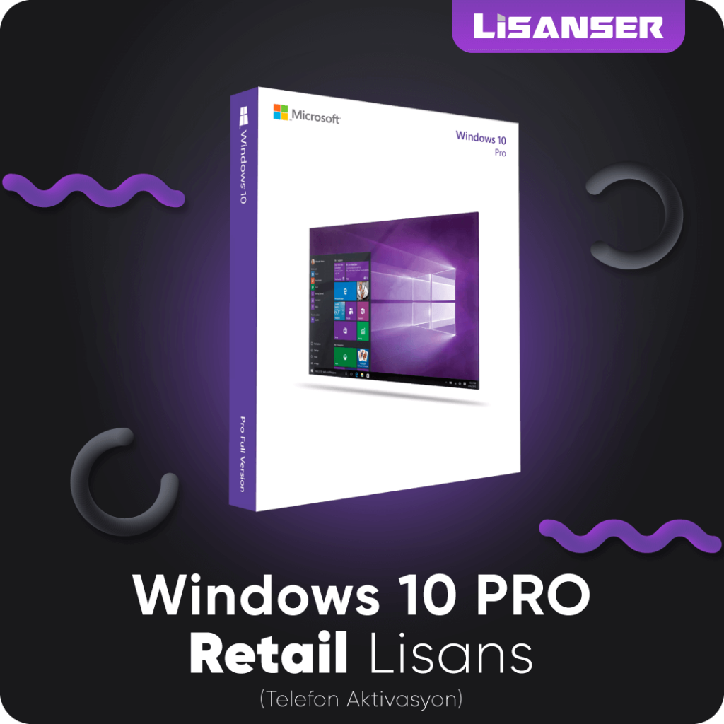 Windows 10 Pro – Retail | Orijinal Lisans Anahtarı – Lisanser
